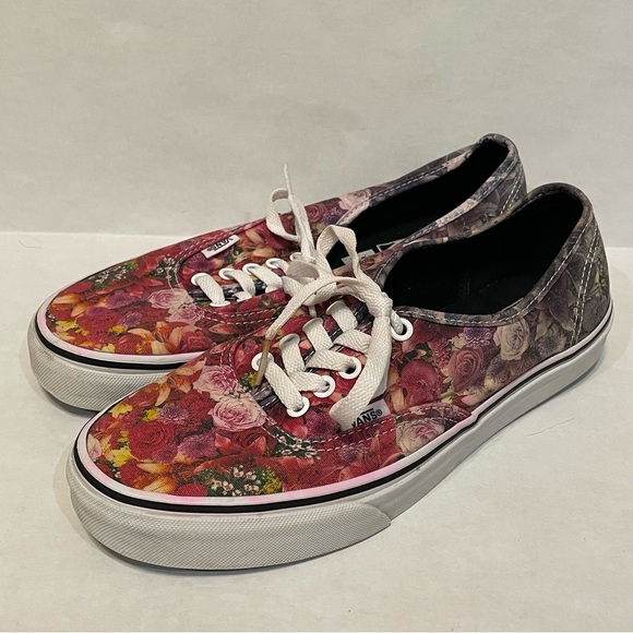 Vans | Shoes | Vans Off The Wall Roses Floral Fade Laceup Sneakers ...
